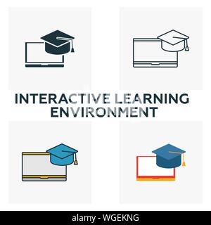 Augmented Reality icon set. Four elements in diferent styles from visual device icons collection ...