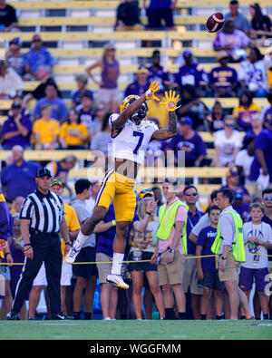 LSU safety Grant Delpit (7) in coverage during the Peach Bowl NCAA ...