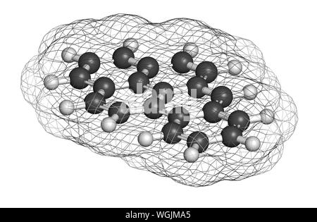 Benzo[a]pyrene (BaP) polycyclic aromatic hydrocarbon molecule. 3D ...