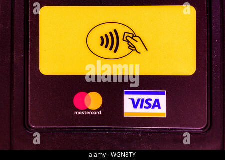 A contactless Mastercard paypass, Visa payWave, worldline Yoneo parking ...