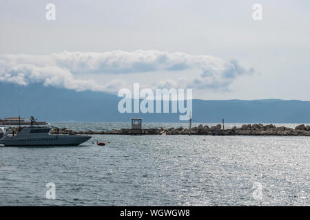 Radhime, Vlore, Albania - April 2019: View of Vega beach Stock Photo ...