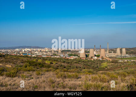 Panoramic view of Fier city Albania Stock Photo - Alamy