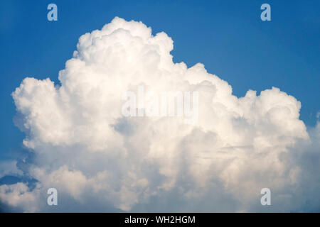 White puffy cumulus clouds on summer blue sky Stock Photo - Alamy