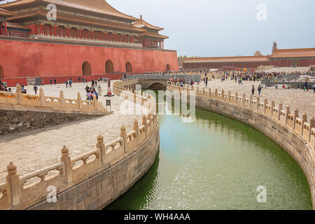 Gate of Supreme Harmony and Golden Water Bridge, Forbidden City ...