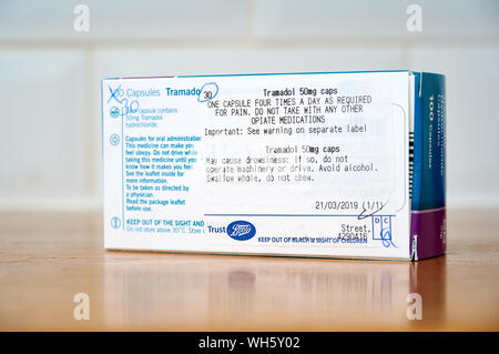 Box of Tramadol Hydrochloride Tablets Stock Photo - Alamy