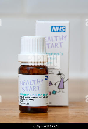 Healthy Start vitamin drops for children by NHS, UK Stock Photo - Alamy