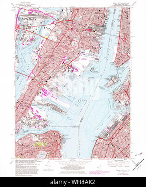 USGS TOPO Map New Jersey NJ Bridgeport 254174 1953 24000 Inverted ...