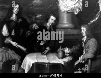 The painting 'Prince Rupert, Colonel William Legge, and Colonel John ...