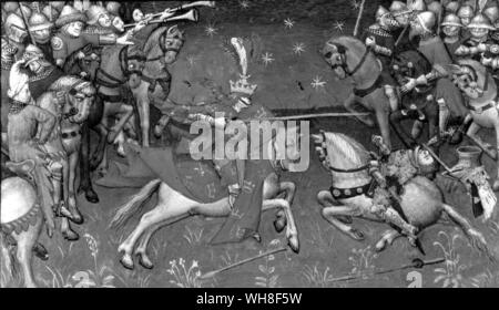 Alexander the Great fighting the Persian King Darius III Stock Photo ...