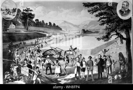 CYRUS McCORMICK (1809-1884) American inventor. An 1862 engraving of his ...