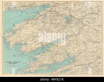 Map of Co. Kerry. County Kerry (1913 Stock Photo - Alamy