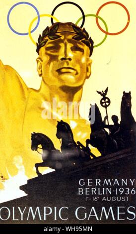 1936 Olympic Games poster, Berlin 1936 Germany Washington, The Library ...