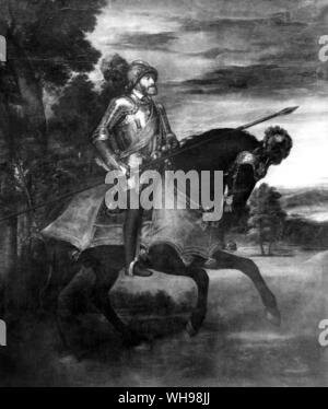 Charles V on Horseback in Mühlberg. Titian. 1548. Charles V; Holy Roman ...