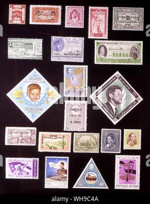 Postage stamps of the Iraq Stock Photo - Alamy