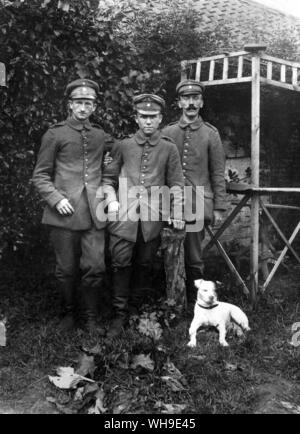 ADOLF HITLER (1889-1945) at right as a lance-corporal in the Bavarian ...