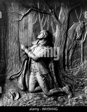 George Washington praying at Valley Forge Stock Photo - Alamy