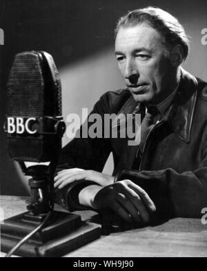 Louis MacNeice (1907-63), Northern Irish poet and dramatist in 1955 ...