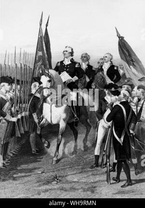George Washington Taking Command of Army, 1775 Stock Photo - Alamy