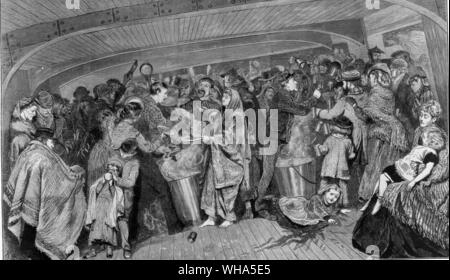 Between Decks on an Emigrant Ship, 1850 Stock Photo - Alamy