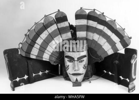 Nootka Wolf Mask in use. The Nootka or Nuu-Chah-Nulth people are a ...