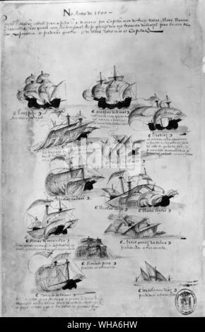 Pedro Alvares Cabral (1467-1520) arriving in Brazil in April of 1500 ...