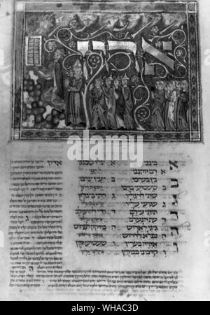 Moses receiving the Tablets of the Law, Historical Bible, Anonymous ...