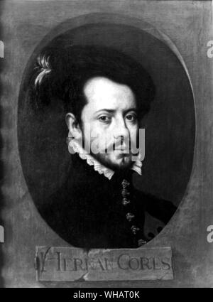 The 17th-century portrait of Hernán Cortés, a significant figure in the ...