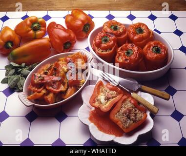 Stuffed Sweet Peppers Stock Photo - Alamy