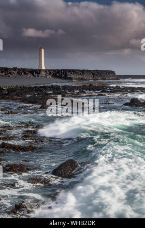 Malarrif Lighthouse, Saefellsjokull National Park, Snaefellsnes ...