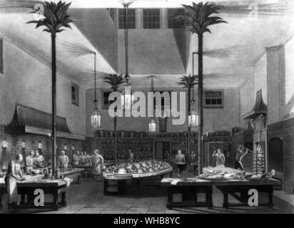 The Great Kitchen at Brighton Royal Pavilion, complete with decorative ...