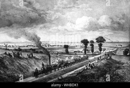 First passenger railway 1830 Stock Photo - Alamy