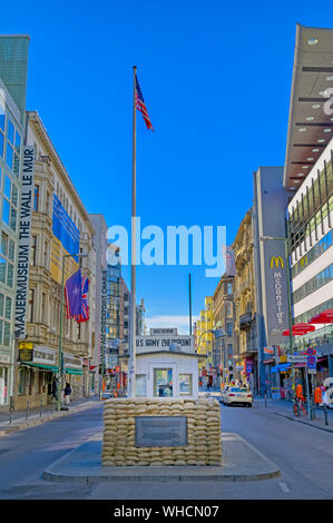 Checkpoint Charlie memorial site in Berlin, Germany on 26th September ...