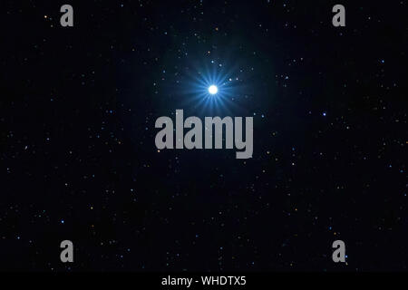 Sirius Brightest star on Night sky. Sirius Star Stock Photo - Alamy