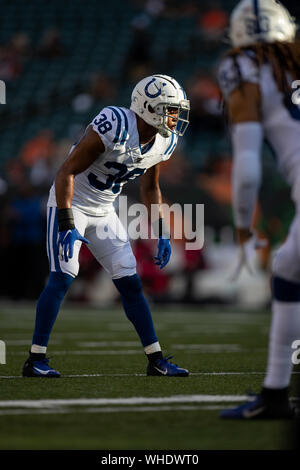 Indianapolis Colts defensive back Isaiah Johnson (38) makes an ...