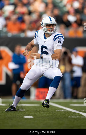 Indianapolis Colts quarterback Chad Kelly throws during a practice at ...