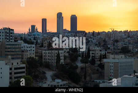 A picture of the Al Abdali district in Amman at sunset Stock Photo - Alamy
