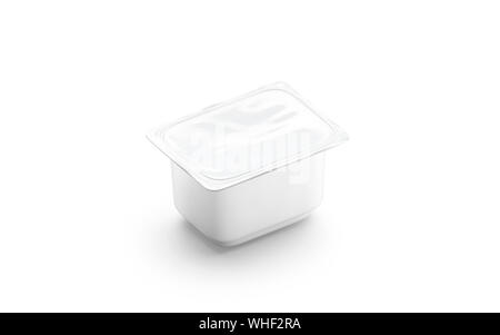 Blank yogurt packaging. Mockup dessert plastic container isolated on ...