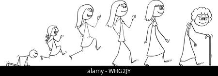 Man Human Aging Growing Process Pictograms Stock Vector Art ...