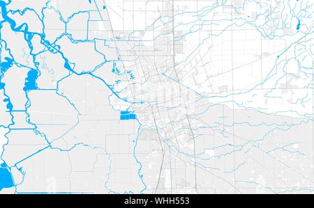 Modern City Map - Stockton California city of the USA with ...