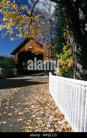 Middle Covered Bridge in Woodstock, Vermont Stock Photo - Alamy