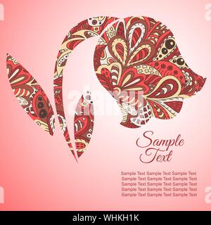 Doodle flower. Tulip. Zentangl drawing. Holiday card. Tenderness of ...