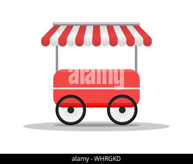 Fast food cart icon, flat style Stock Vector Image & Art - Alamy