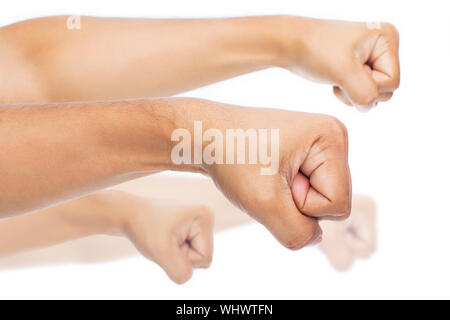 A hand of a men with multiple hands on each finger Stock Photo - Alamy