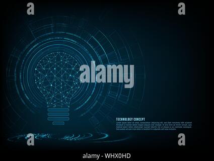 glowing lightbulb with circuit lines Stock Vector Image & Art - Alamy