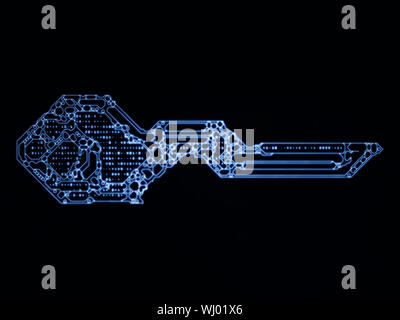 Encryption Key series. Interplay of stylized key and number symbols on ...