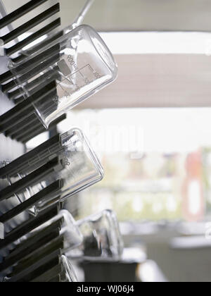 Closeup of a laboratory drying rack in the laboratory Stock Photo - Alamy