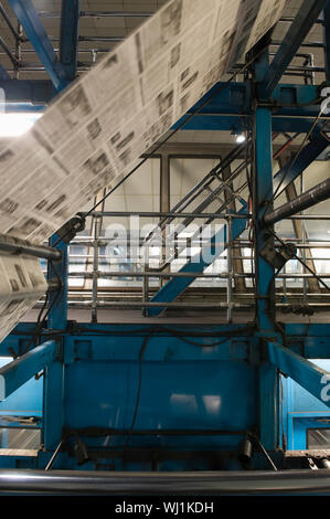 Closeup of newspaper production and printing process Stock Photo - Alamy
