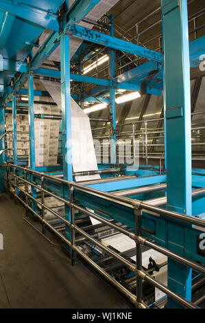 View of newspaper production and printing process Stock Photo - Alamy