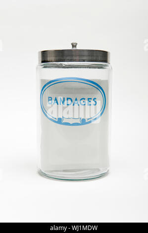 White bandage bottle isolated over white background Stock Photo - Alamy