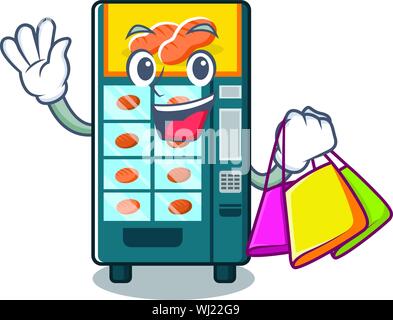 Cute cartoon vending machine drawing set. Automated snack food machines ...